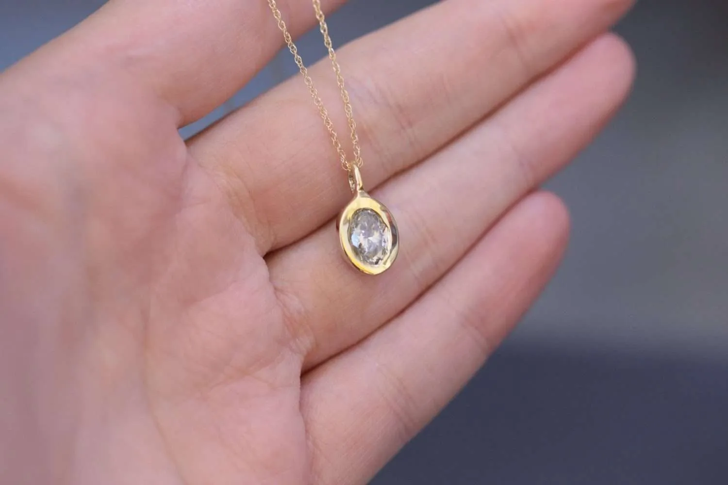 Handcrafted Cremation Ash Necklace with Lab Grown Diamond