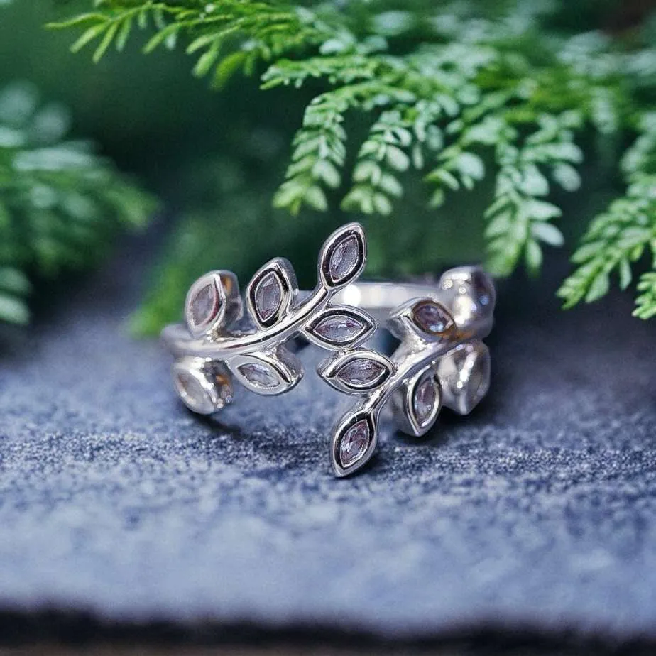 The “Kelsey” Ring • Leaf Bypass Cremation Ring for Ashes | Sugarberry ...