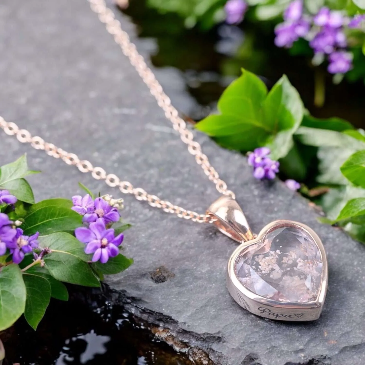 The “Mira” Necklace • Portrait Cut Cremation Ash Necklace | Sugarberry ...